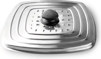 Ibili Mehrzweckdeckel, quadratisch, Edelstahl, speziell für Grills