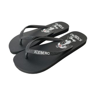 Iceberg Homme, Chaussures, Noir, Taille: 42 EU Infradito x Looney Tunes - Edizione Limitata Gatto Silvestro