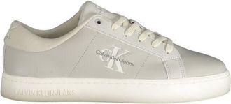 Calvin Klein Herren Cupsole Sneaker Classic Low Laceup Schuhe, Grau (O Mushroom/B White), 44