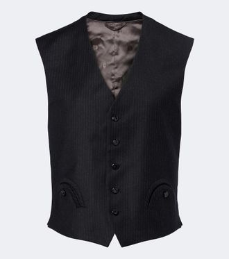 Blaz&eacute; Milano Blaz&eacute; Milano Gilet Feral en laine vierge &agrave; rayures tennis