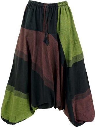 Guru Shop Pantalon sarouel bouffant avec mandala, pantalon Aladin en coton, pour femme, marron, taille : 40, pantalon alternatif, caf&eacute;, W40