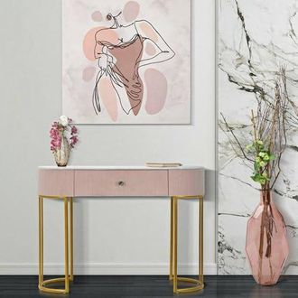 Dmora Konsole Molave 100x40x75 cm Rosa Traglast 20 kg