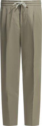 Brunello Cucinelli Brunello Cucinelli Pantalon d&eacute;contract&eacute; en lin et coton