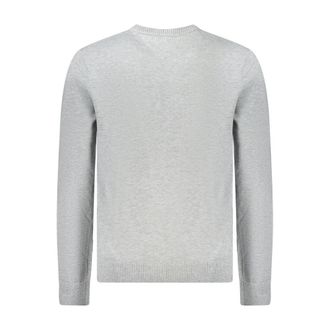Tommy Hilfiger Logo-Embroidered Crew Neck Sweater - Gray