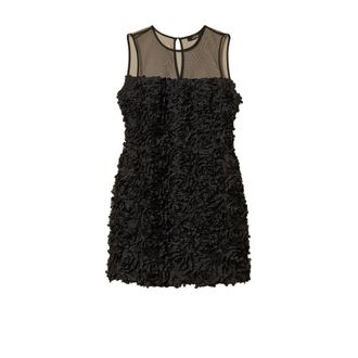 Twin-Set Actitude, Femme, Robes, Noir, Taille: 36 FR Robe Courte en Tulle avec Fleurs