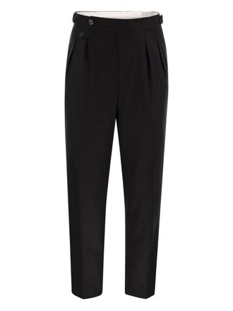 Brunello Cucinelli pantalon ample &agrave; pinces doubles - Noir