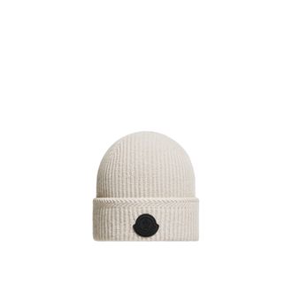 Moncler Moncler Bonnet En Cachemire &Agrave; Logo, Homme, Gris, Taille: Uni