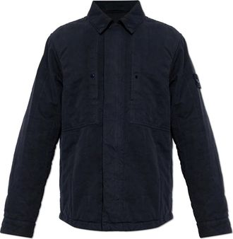 Stone Island Homme, Vestes, Bleu, Taille: 2XL Veste isol&eacute;e avec &eacute;cusson logo