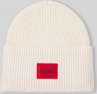 HUGO BOSS M&uuml;tze mit kontrastierendem Logo-Patch