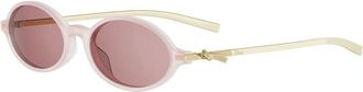 Dior Lunettes de soleil ovales Bow R2I - Femme - Accessoires - Rose - Taille: 53 MM