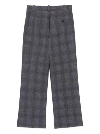 Circolo 1901 Cotton-Blend Check Trousers - Blue-grey