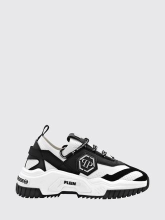 Philipp Plein Baskets basses en maille avec monogramme bicolore et semelle crant&eacute;e