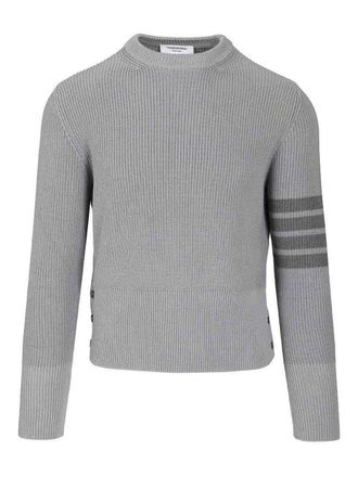 Thom Browne Pull Col Rond - Gris