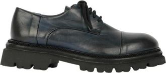 J.P. David Femme, Chaussures, Bleu, Taille: 39 EU Mocassino stringato in pelle