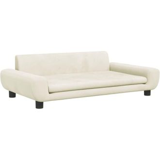 vidaXL Kindersofa Creme 100x54x33 cm Samt - Vidaxl