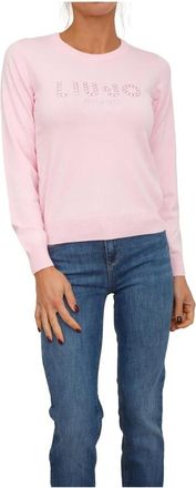Liu Jo Femme, Pulls, Rose, Taille: 42 FR Better Jumper with Logo