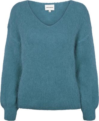 Americandreams Americandreams, Femme, Pulls, Bleu, Taille: 44 FR Milana LS Alpaca Pullover