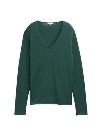 Tom Tailor Tom Tailor 1012976 Pull-Over Femme, 30024 - Explorer Green, M