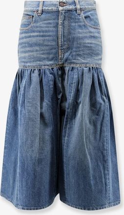 Chlo&eacute; Lightweight cotton denim fabric skirt/trousers - CHLOE - gender_Woman