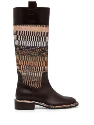 Missoni bottes à bout rond - Marron