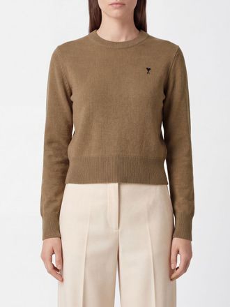Ami Slim-Fit-Pullover aus Merinowolle mit gesticktem Ami de Coeur-Logo