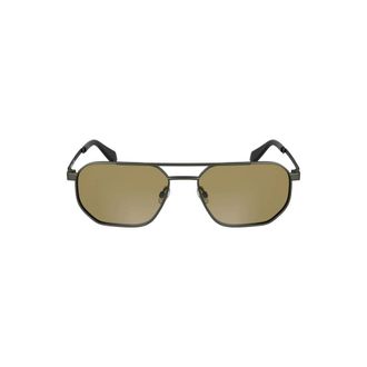 Calvin Klein Homme, Accessoires, Brun, Taille: ONE Size Lunettes de Soleil Homme en M&eacute;tal Bronze