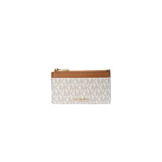 Michael Kors Femme, Accessoires, Blanc, Taille: ONE Size Jet Set Small Signature Logo Card Case