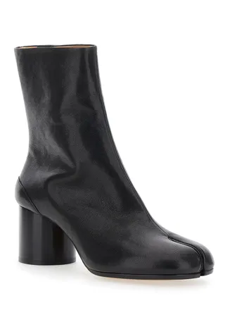 Maison Margiela Womens Boots Tabi Toe Black Leather Sheep