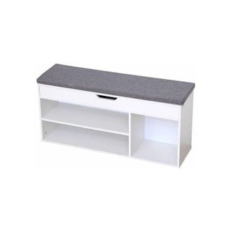 Happy Garden Schuhmöbel drei Fächer mit Truhe weiß alan