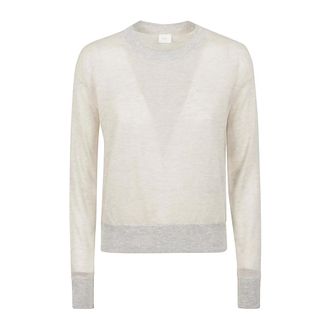 C.T. Plage Pullover aus Kaschmir-Mischgewebe mit V-Ausschnitt - - Knitwear - Damen - Grau - XS