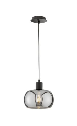 Fischer & Honsel Pendelleuchte, Glas, sandschwarz, 22 cm, 60858, &Oslash; 22 cm