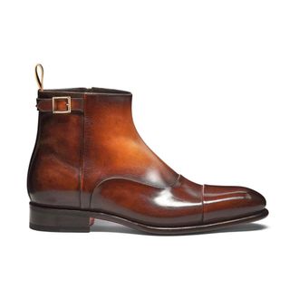 Santoni Leder-Chelsea-Boot - - Shoes - Herren - Orange - 39 1/2 EU