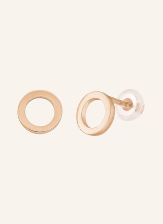 Leaf Ohrstecker Circle Aus 14 Karat Rosegold rosegold
