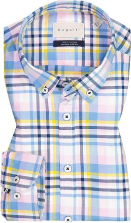 Bugatti Herren Hemd blau kariert