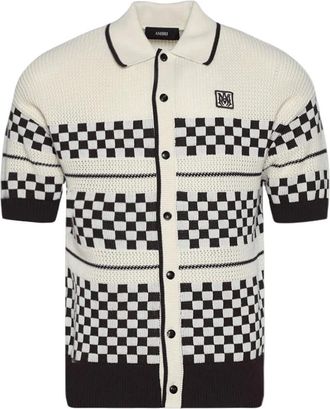 Amiri Homme, Tops, Multicolore, Taille: XL Checkered Mesh Shirt