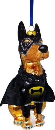 Gift Company Christbaumschmuck Batdog schwarz Glas Höhe 15 cm, Hund, Hochzeitsdekoration