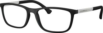Emporio Armani unisex, Accessoires, Noir, Taille: 55 MM Ea3069 Rectangle Frame