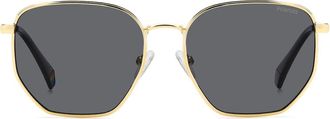 Polaroid Sonnenbrille, Unisex, f&uuml;r Erwachsene, Goldfarben/grau, 56