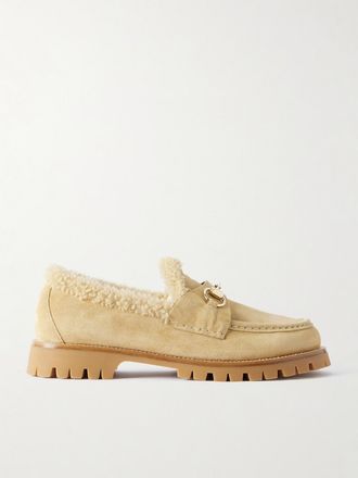 Gucci Sylke Loafers Aus Shearling Mit Verzierungen - Gelb
