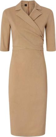 Pinko Pinko, Femme, Robes, Beige, Taille: 34 FR Robe midi ajust&eacute;e avec