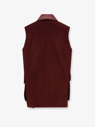 Max Mara Womens Wool, Alpaca And Cashmere Sleeveless Coat Red