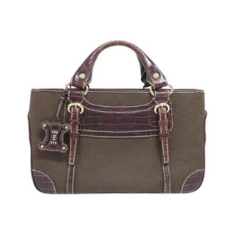 Celine Pre-owned Boogie Canvas Leather Handbag - - Pre-owned - Damen - Braun - ONE SIZE