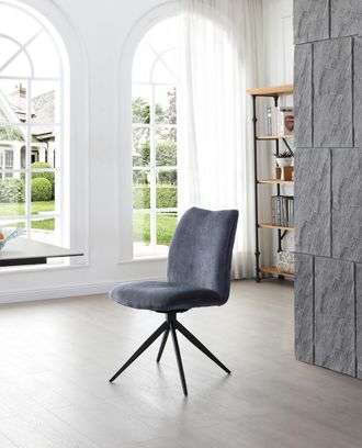 Bisley Easy Meet F Drehbarer Besucherstuhl, Schwarz pulverbeschichtetes Sterngestel, Mit Kunststoffgleitern, Farbe: 739 oxfordblau