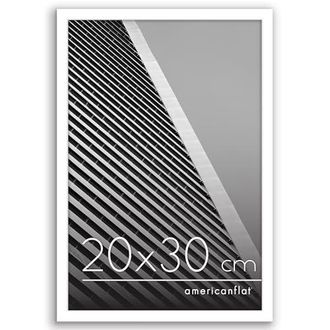 Americanflat Bilderrahmen 20x30 cm aus Kunststoff - Bilderrahmen 30x20 cm mit bruchsicherer Scheibe - inklusive St&auml;nder und integrierter Aufh&auml;ngung f&uuml;r Hoch- und Q