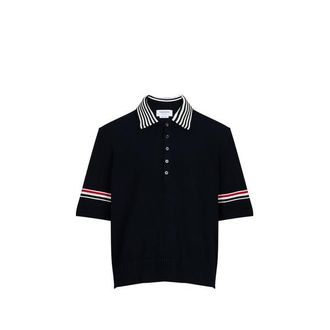 Thom Browne Polo droit manches courtes en maille