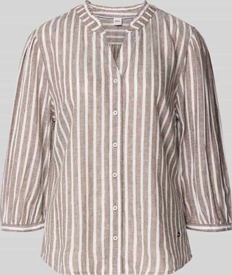 Brax Regular Fit Hemdbluse aus Leinen-Viskose-Mix Modell VIOLET