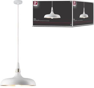 Paulmann 78484 Pendelleuchte Juna E27 max. 20W Weiß matt, Champagner dimmbar Metall