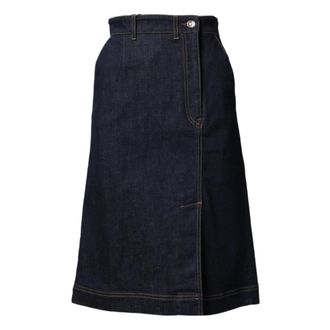 Dolce & Gabbana High Waist Midi Rock - - Skirts - Damen - Blau - 2XS