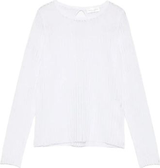 Roberto Collina Femme, Pulls, Blanc, Taille: 38 FR Pull en Viscose C&ocirc;tel&eacute;e