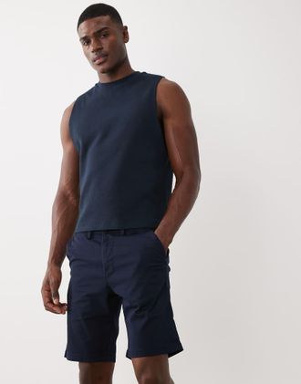 Selected Chino-Shorts in Marineblau